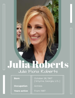 Flipbook Examples - Julia Roberts Biography